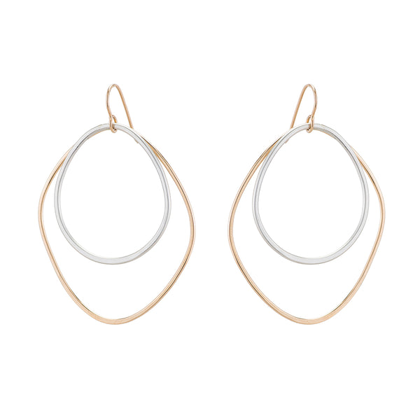 Large Double Angular Hoop Earrings | Colleen Mauer Designs