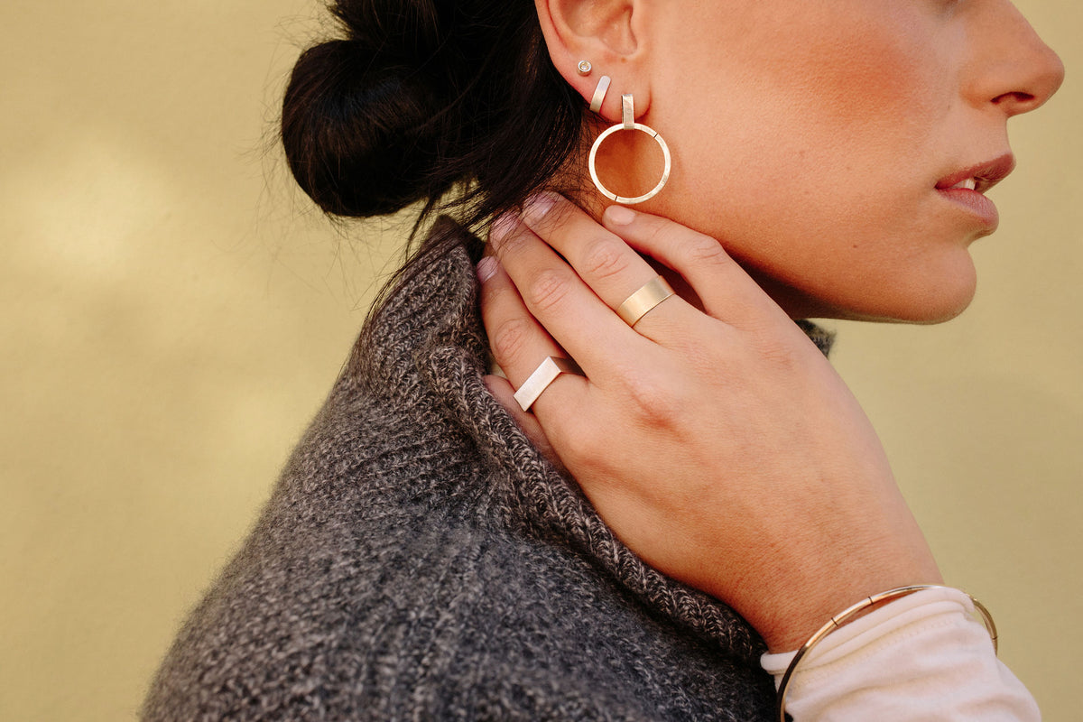 14k Gold Plane Ring | Colleen Mauer Designs